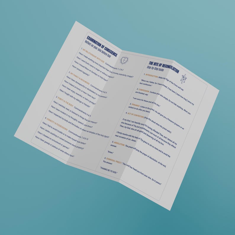 Catholic Confession Guide Printable: Examination of Conscience for Kids ...