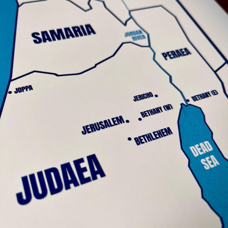 Biblical Palestine Map: Holy Land Israel, Roman Times (digital Download ...