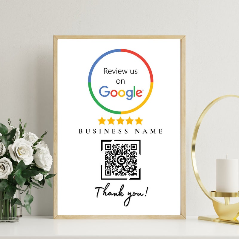 Google Review Sign - Etsy