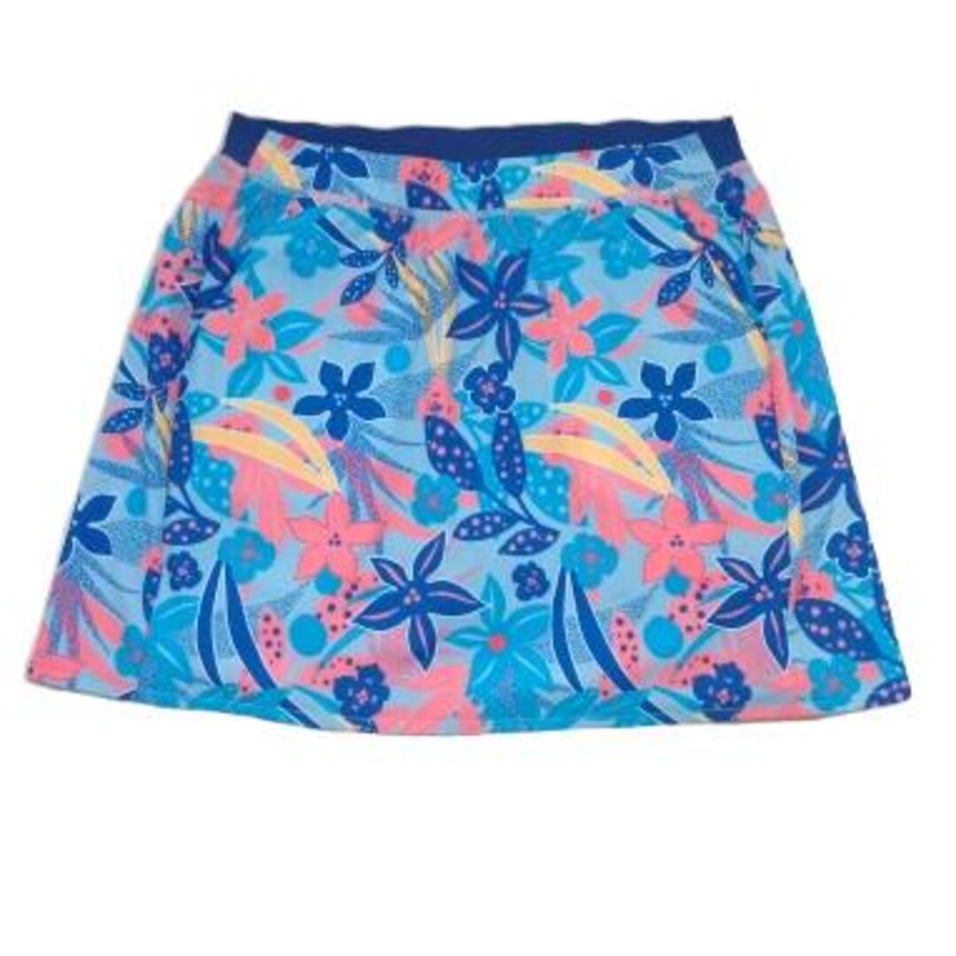 Kyodan Women's Golf Skort Pleated Skirt Biker Shorts Tropical Pattern ...