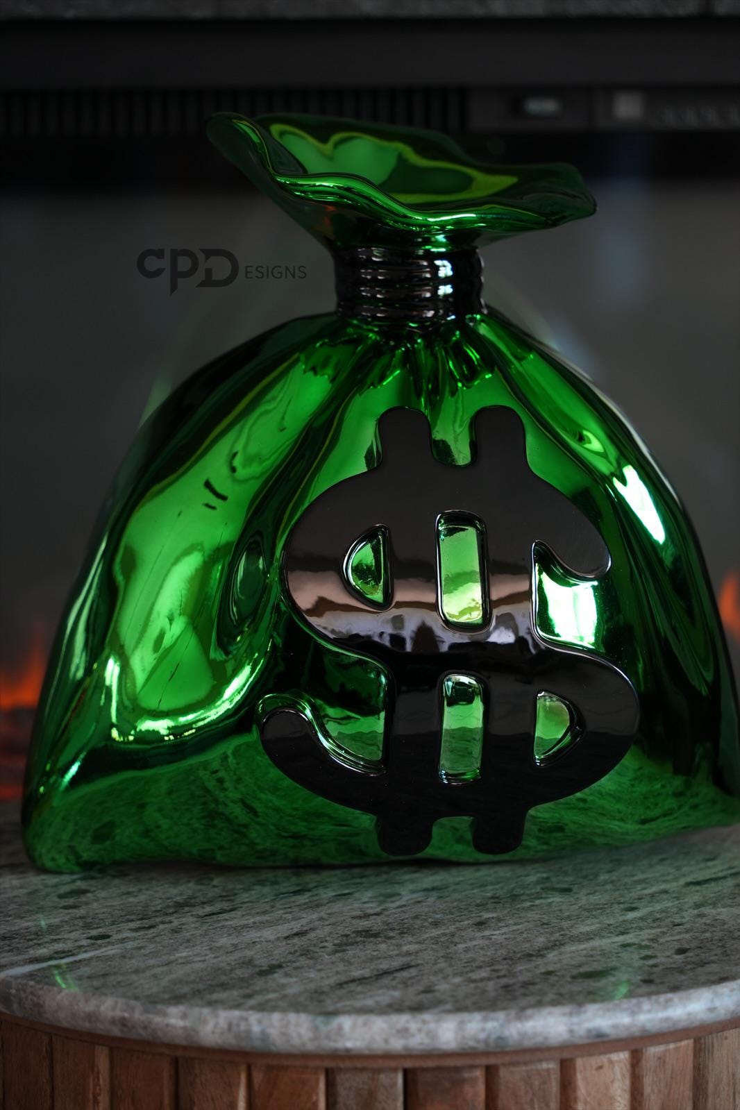 Luxury Green Money Bag Sculpture – Modern Home Office Decor Statue - Etsy