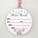 Hello World Personalized Newborn Sign + Baby Girl Shower Gift + Gift ...
