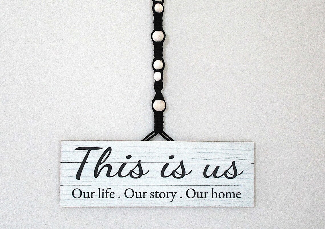 Home Decor Word Signs With Quotes Wall Decor Macrame Hanging This is Us ...