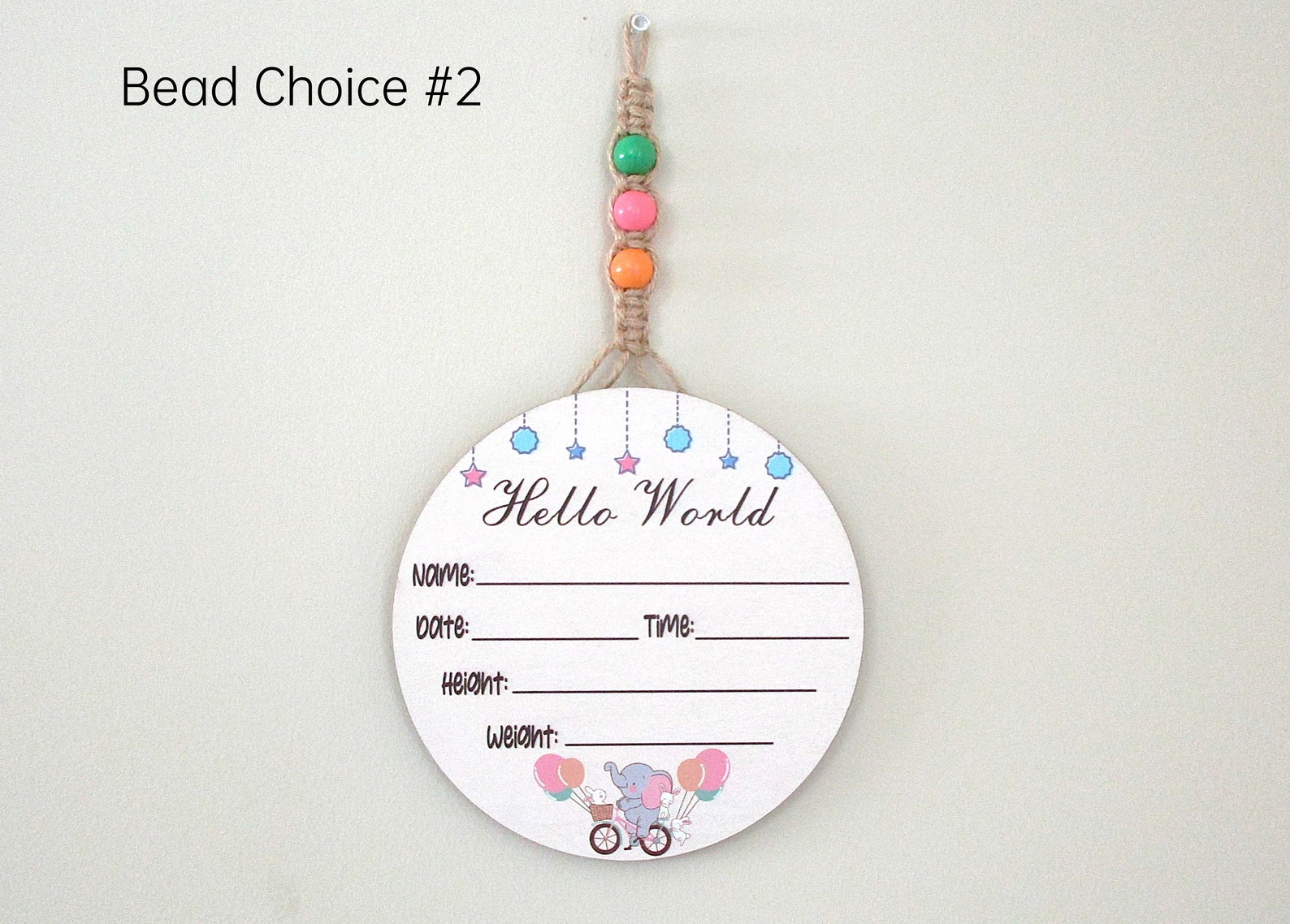 Hello World Personalized Newborn Sign + Baby Girl Shower Gift + Gift ...