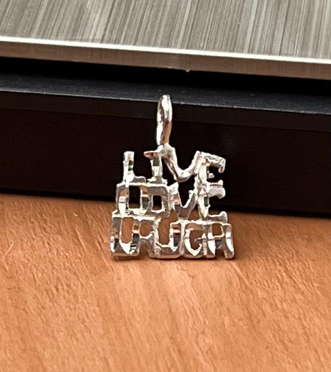 925 Live Love Laugh Dainty Charm Sized Tag Pendant - Etsy