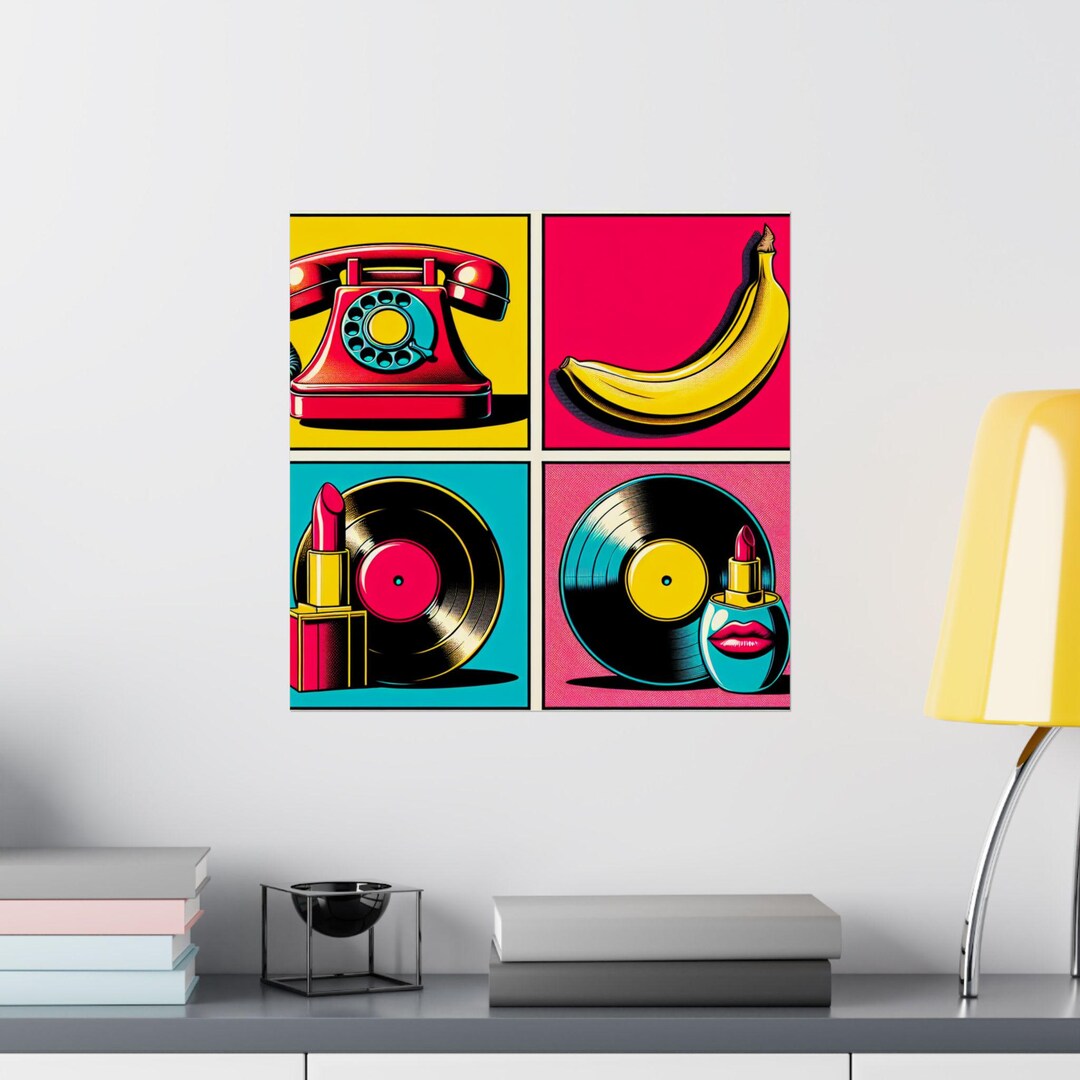 Retro Pop Art Matte Vertical Posters, Colorful Wall Art, Vintage Decor ...
