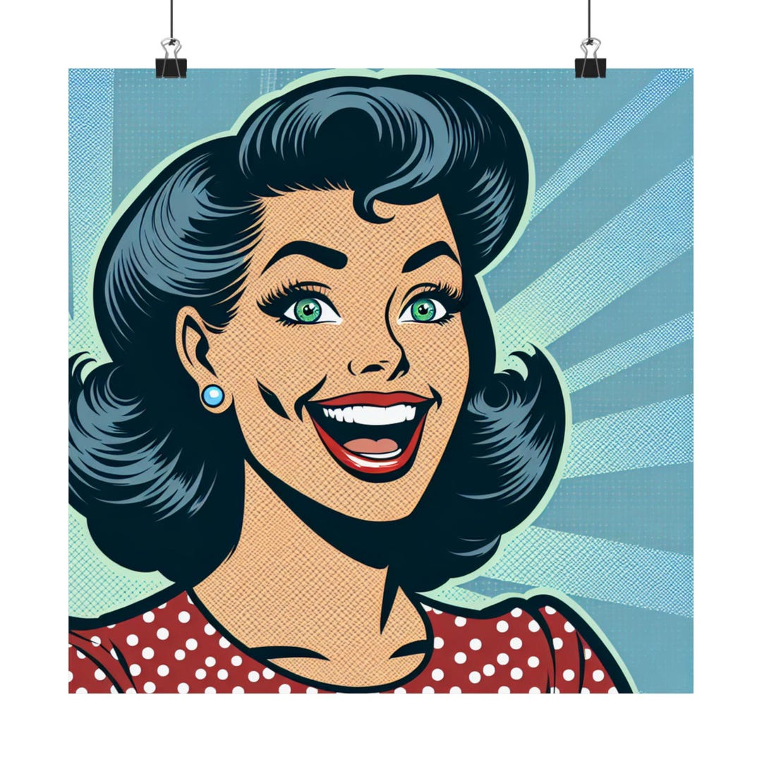 Vintage Pop Art Poster | 50s Retro Wall Art | Fun Home Decor for ...