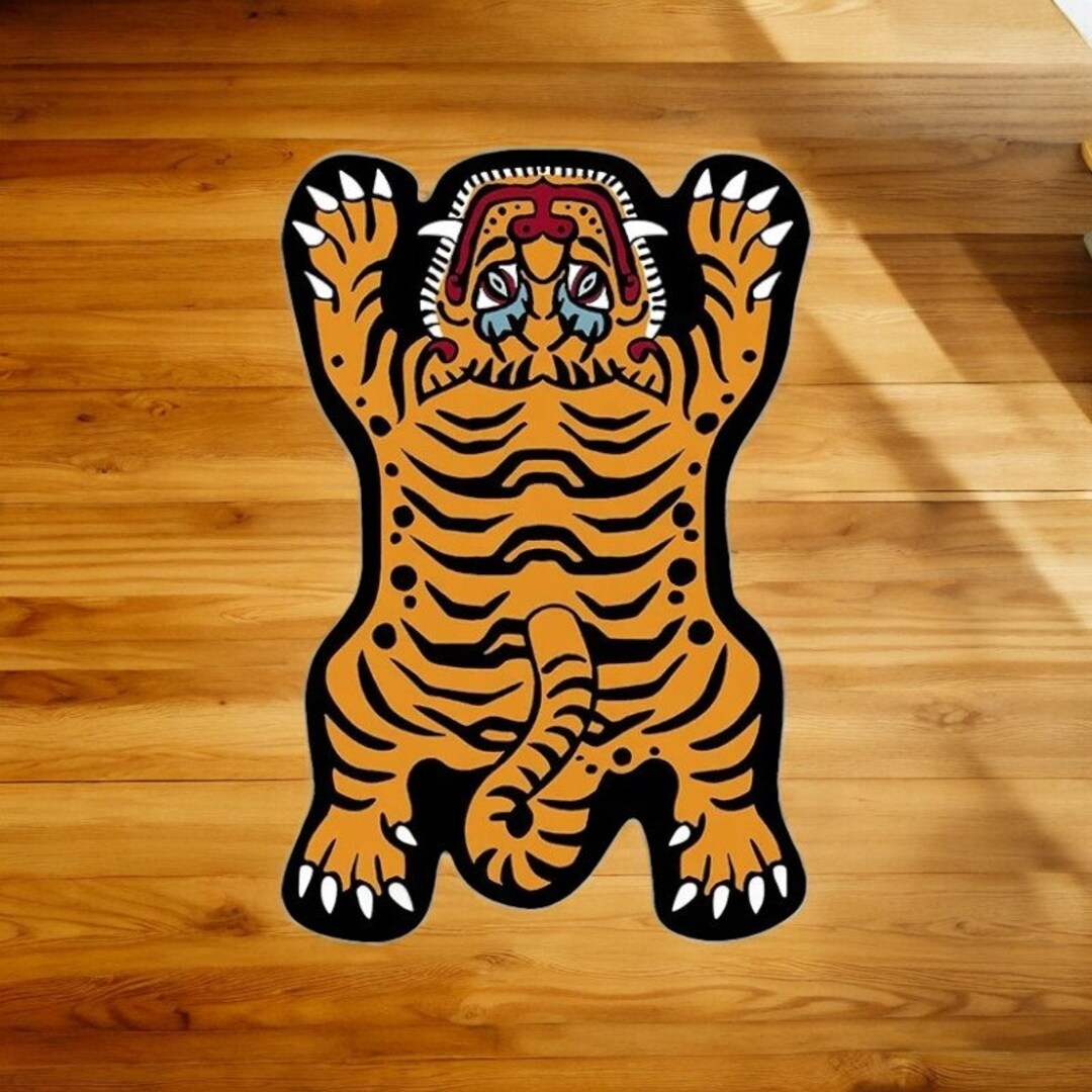 Eastern Design Tiger Rug, Tufted Material, Living Room Rug, Home Living ...