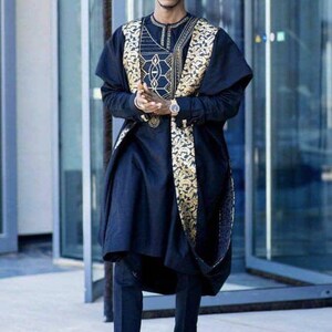 African Men's Agbada Wear, African Men's Clothing, Men's Dashiki Style ...