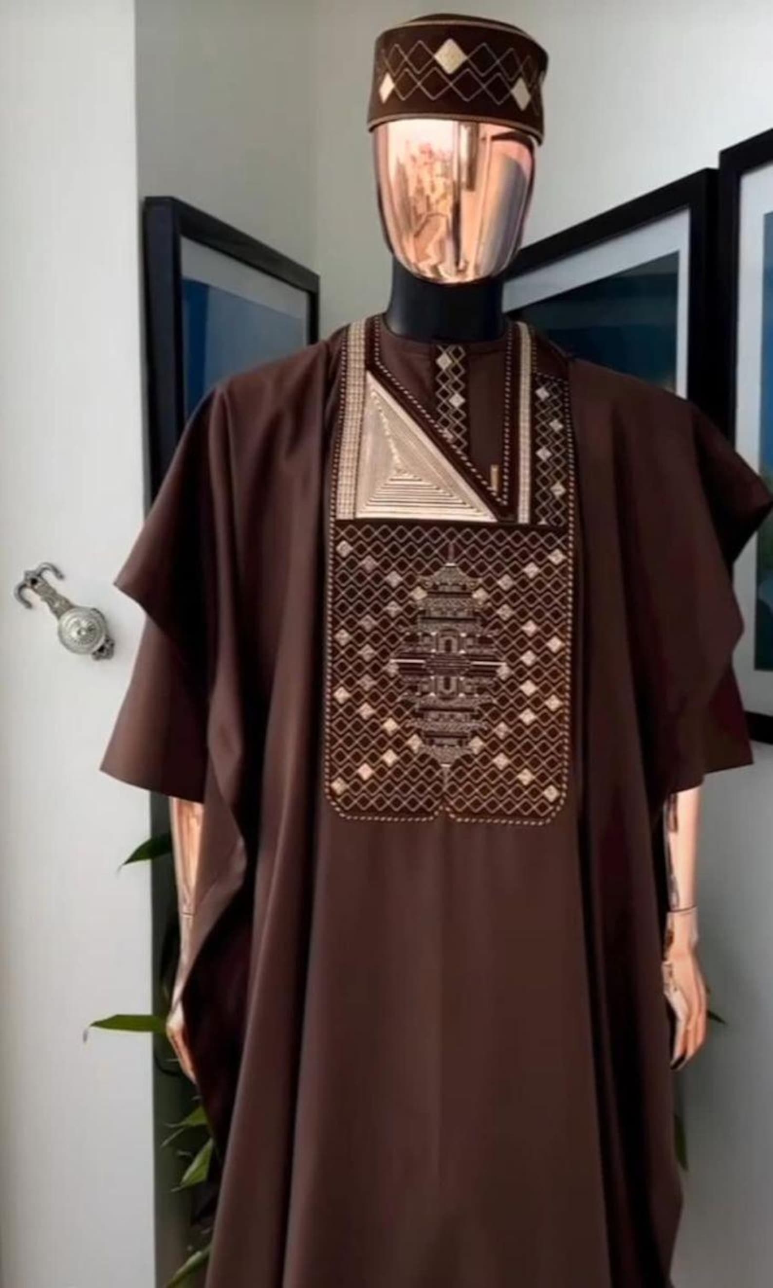 African Men's Agbada Wear, African Men's Clothing, Men's Dashiki Style ...