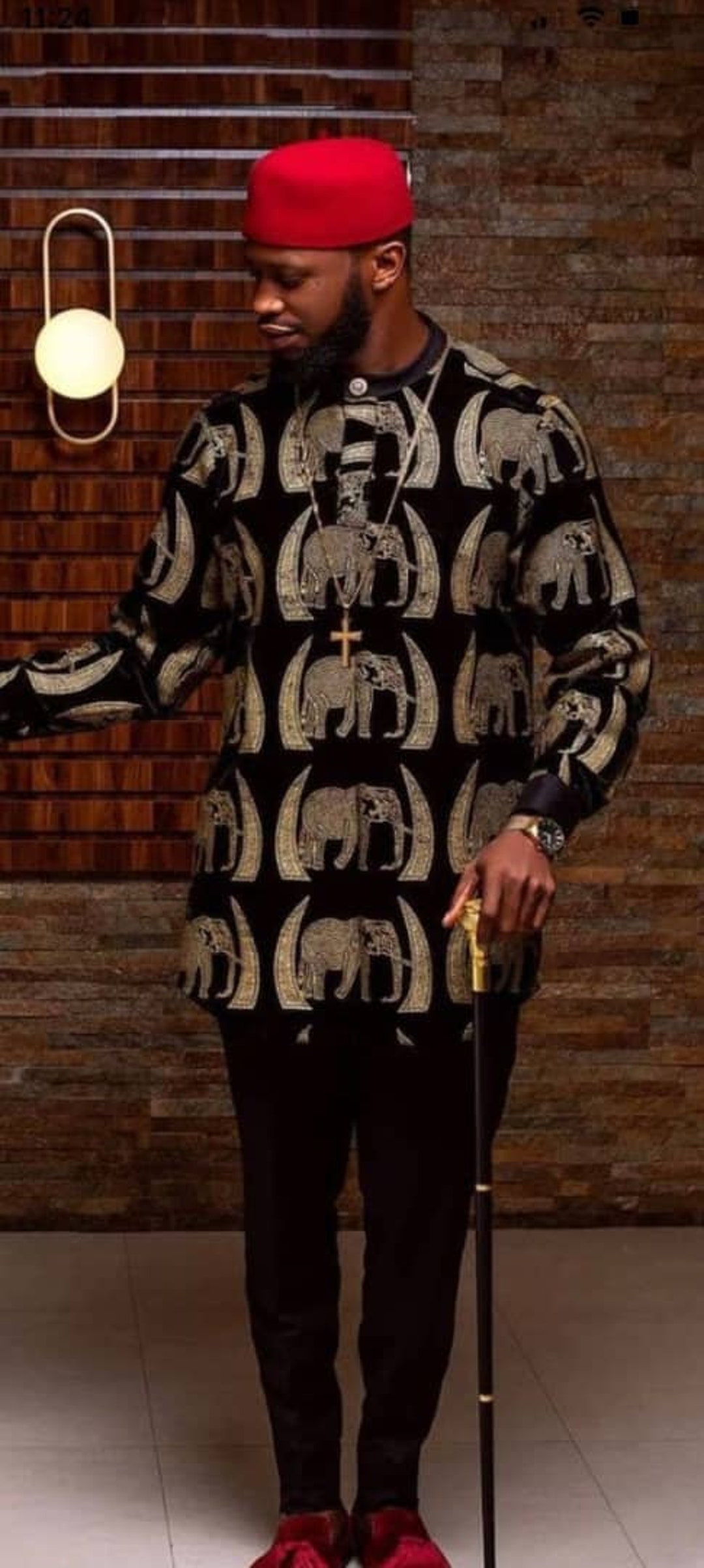 African Men's Isiagu Top, African Men's Clothing, African Men's Isiagu ...