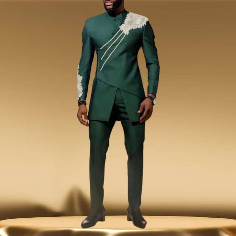 Green Senator Suit for Men - Etsy