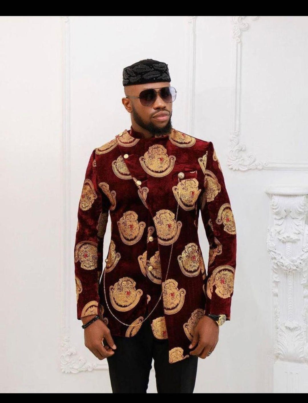 African Isiagu Suit, African Wedding Suit, African Anniversary Suit ...