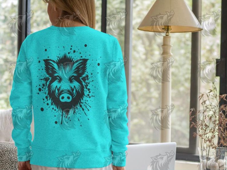 Wild Boar Splatter Hog Head SVG Digital Download File, Transparent PNG ...