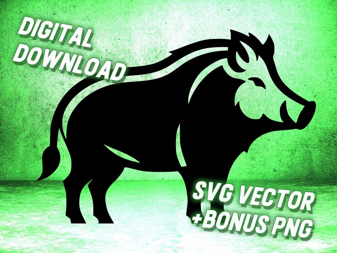 Wild Boar Hog, SVG, Transparent PNG, Cricut, Silhouette Vinyl Decal ...