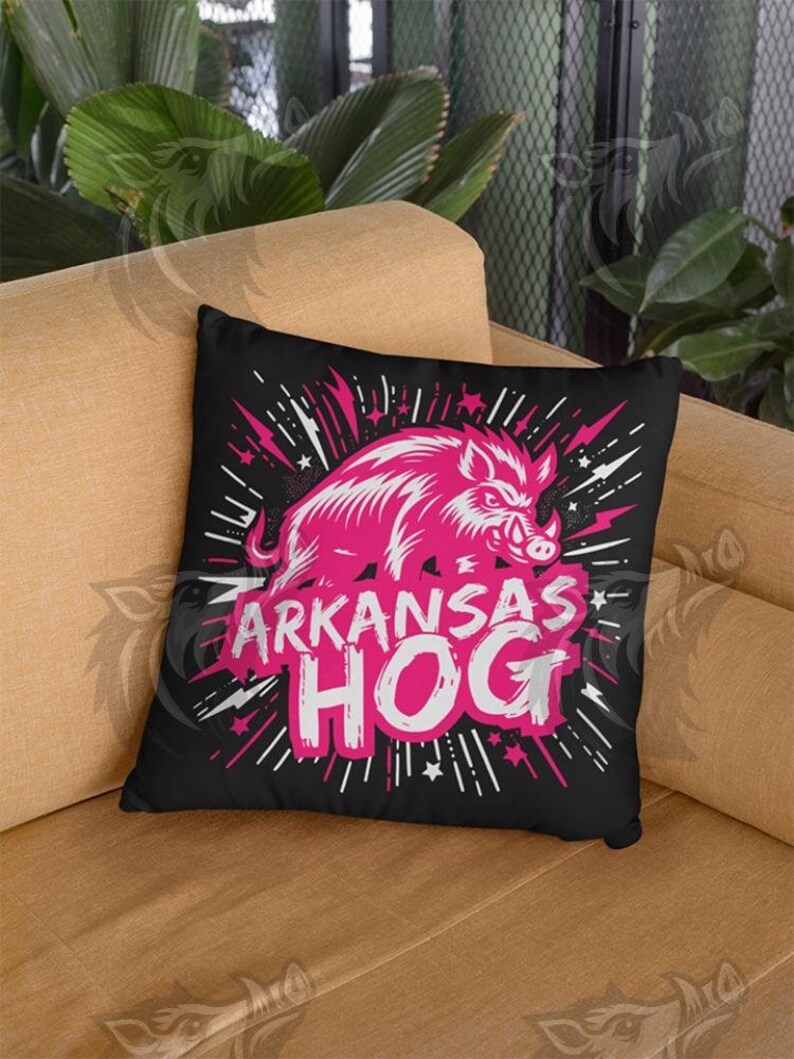 Arkansas Hog Burst Pink Design High Res JPG, Transparent PNG, Digital ...