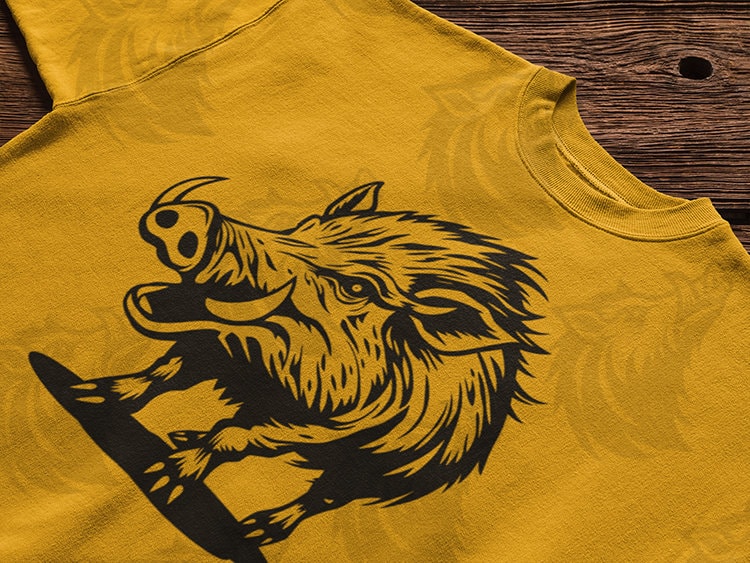 Wild Boar SVG Digital Download File, Bonus Transparent PNG, Cricut ...