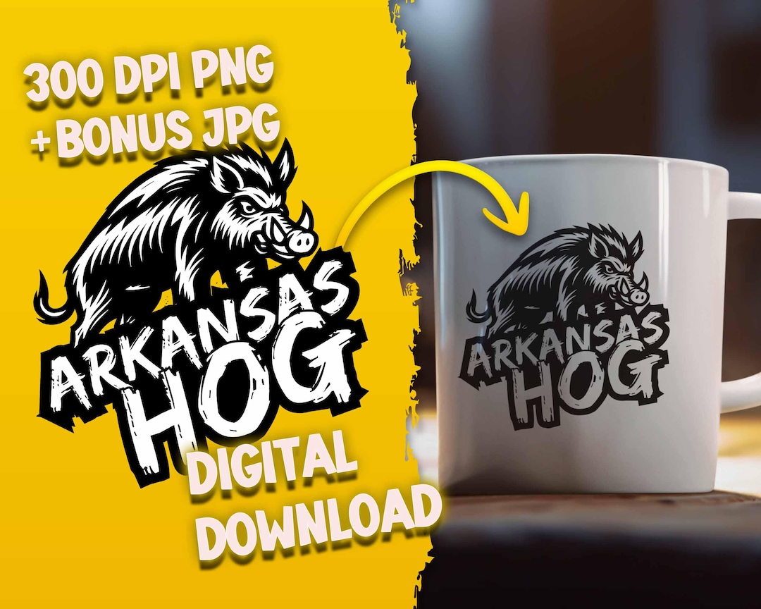 Arkansas Hog Wild Boar Black Design – High-res JPG, Transparent PNG for ...