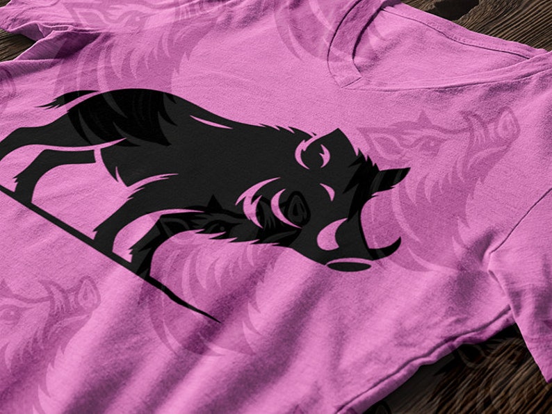 Vector SVG Wild Boar Digital Download File, Bonus Transparent PNG ...