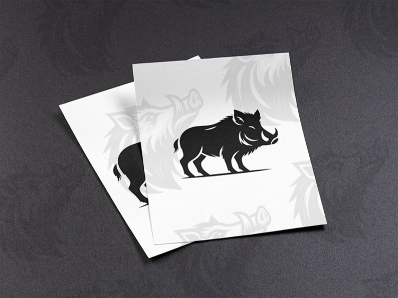 Vector SVG Wild Boar Digital Download File, Bonus Transparent PNG ...