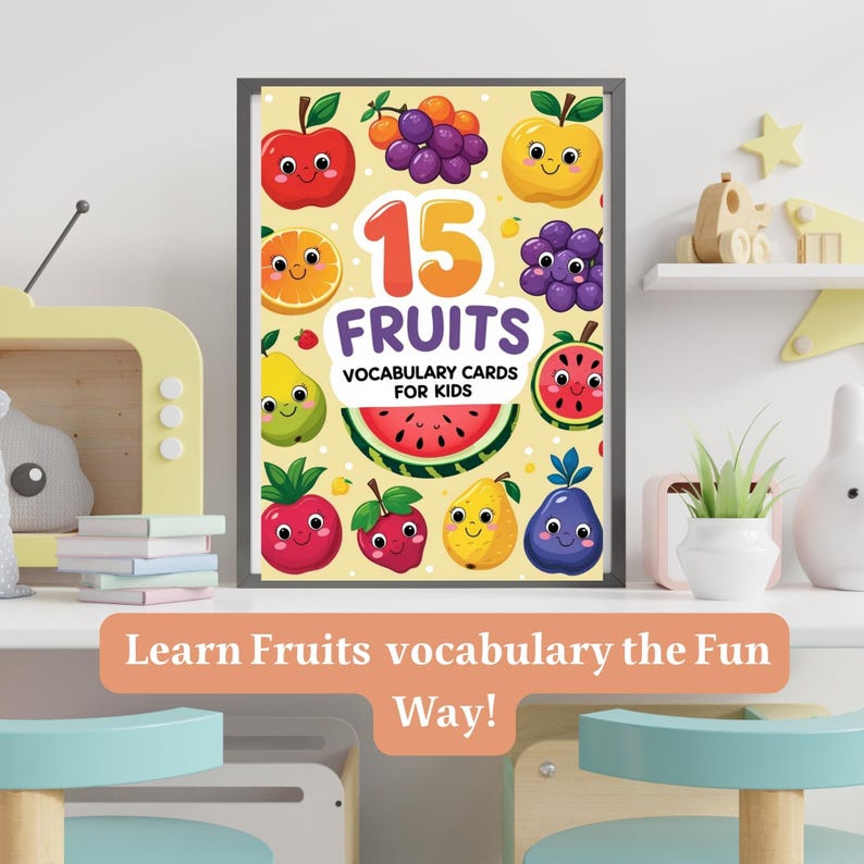 Fruit Flashcards – English Learning, Preschool Education (PDF Pattern ...
