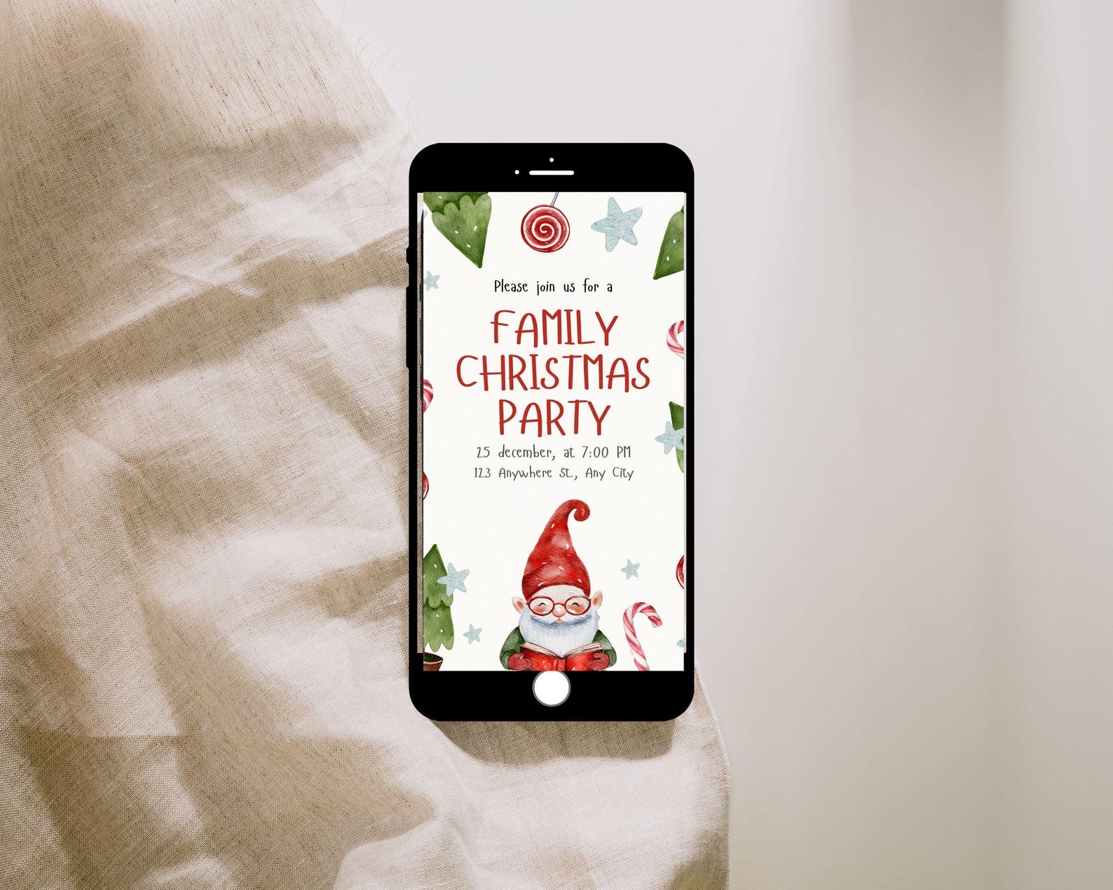 Illustrated Family Christmas Party Invitation Christmas ,family ...