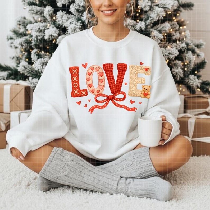 Romantic Love Hearts Teddy Cute Valentine Illustration - Etsy France