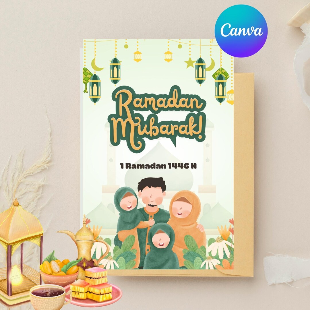 Ramadan Mubarak - Carte de voeux spéciale - Etsy France