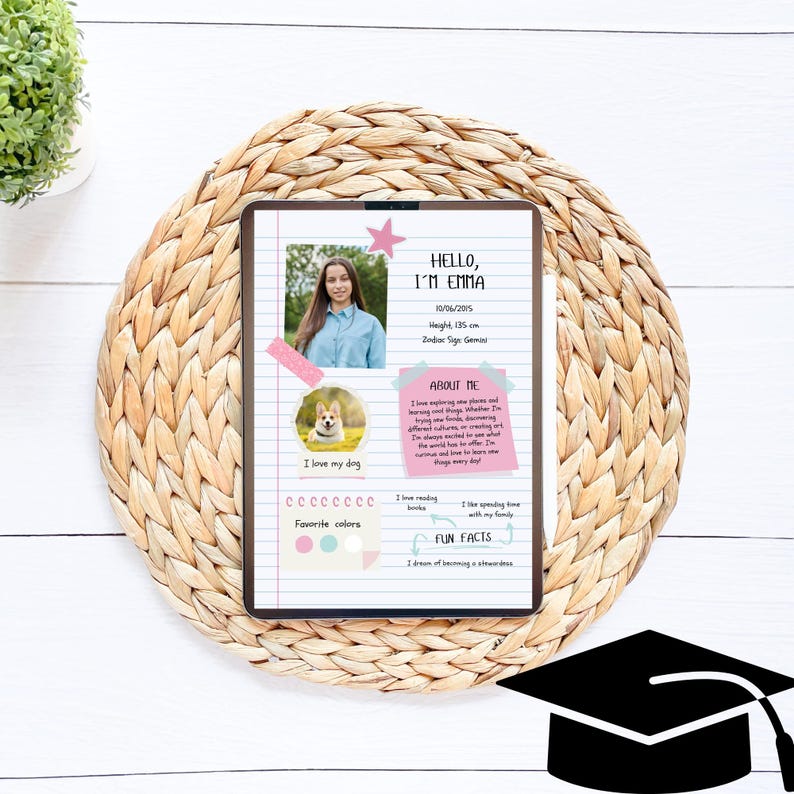 Editable Meet the Student Poster: Back to School Printable (canva ...