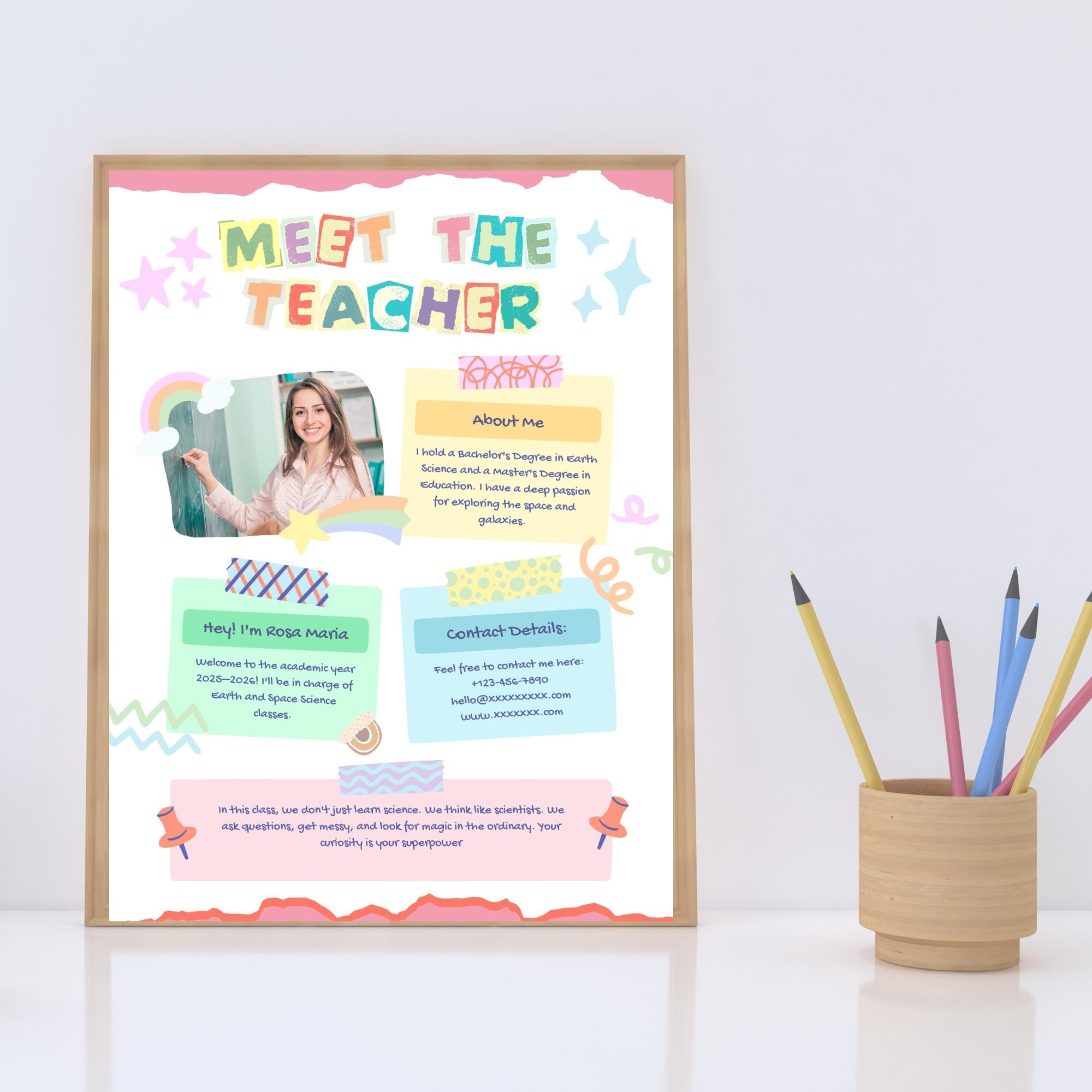 Meet the Teacher Template: Editable Back to School Flyer (digital ...