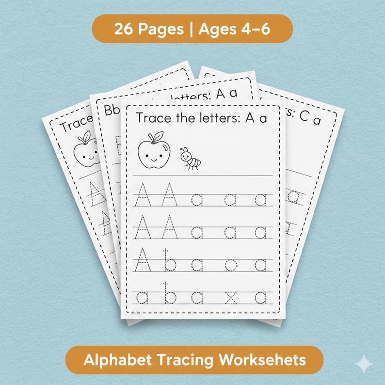 Alphabet Tracing Worksheets – Preschool Handwriting Practice (PDF ...
