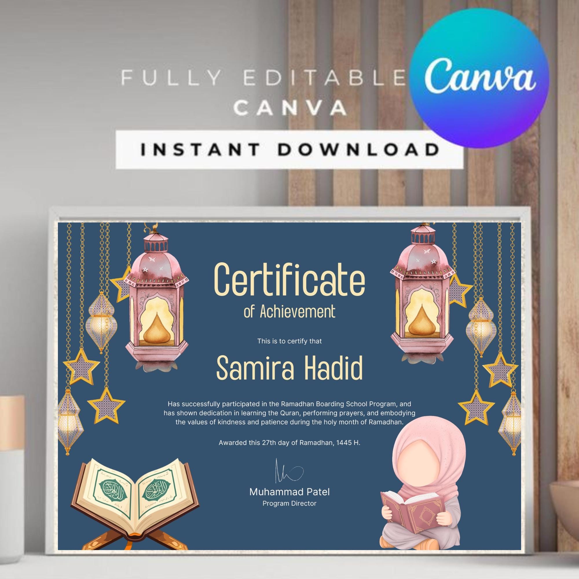 Personalized Ramadan Certificate: Islamic Kids Achievement Award ...