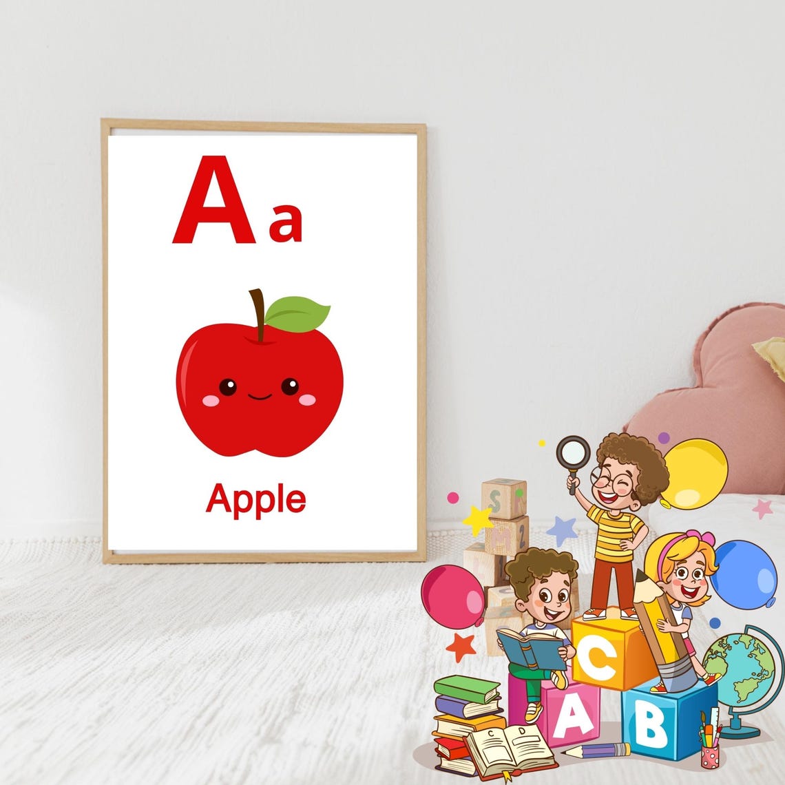 ABC Alphabet Flashcards: Fun English Learning Cards (digital Download ...