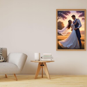 Sunset Embrace: Romantic Wedding Wall Art Wedding, Romantic, Wall Art ...