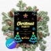 Neon Glow Christmas Party Invitation | Festive Holiday Event Flyer ...