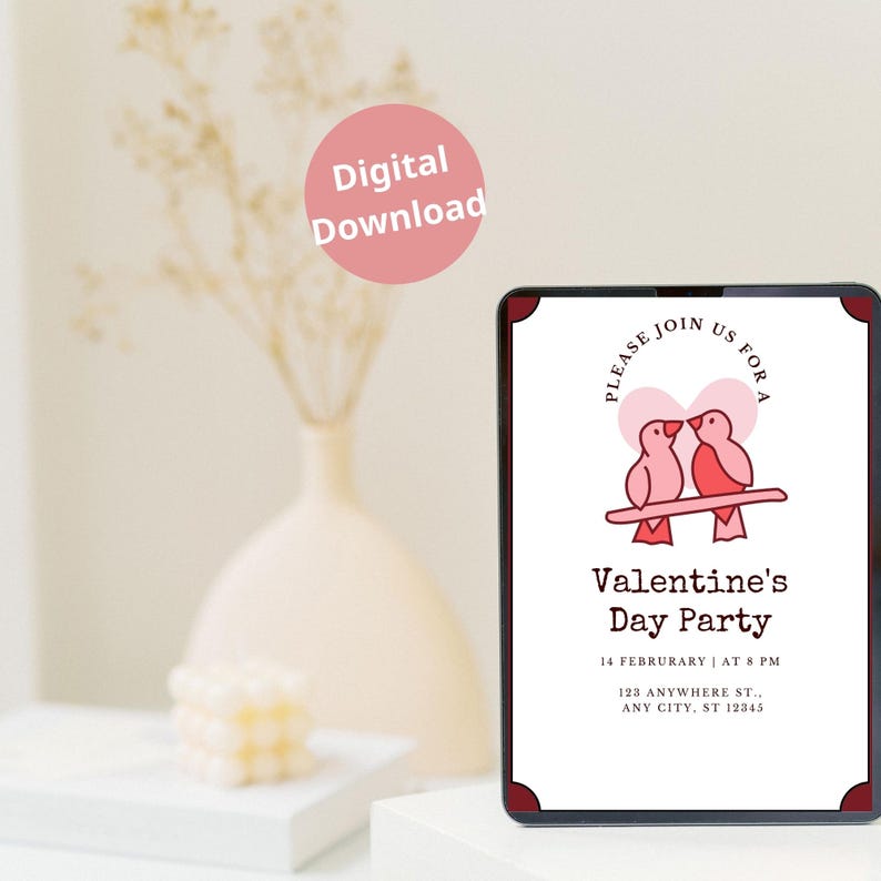 Valentine’s Day Party Invitation |romantic Event Invitation ...