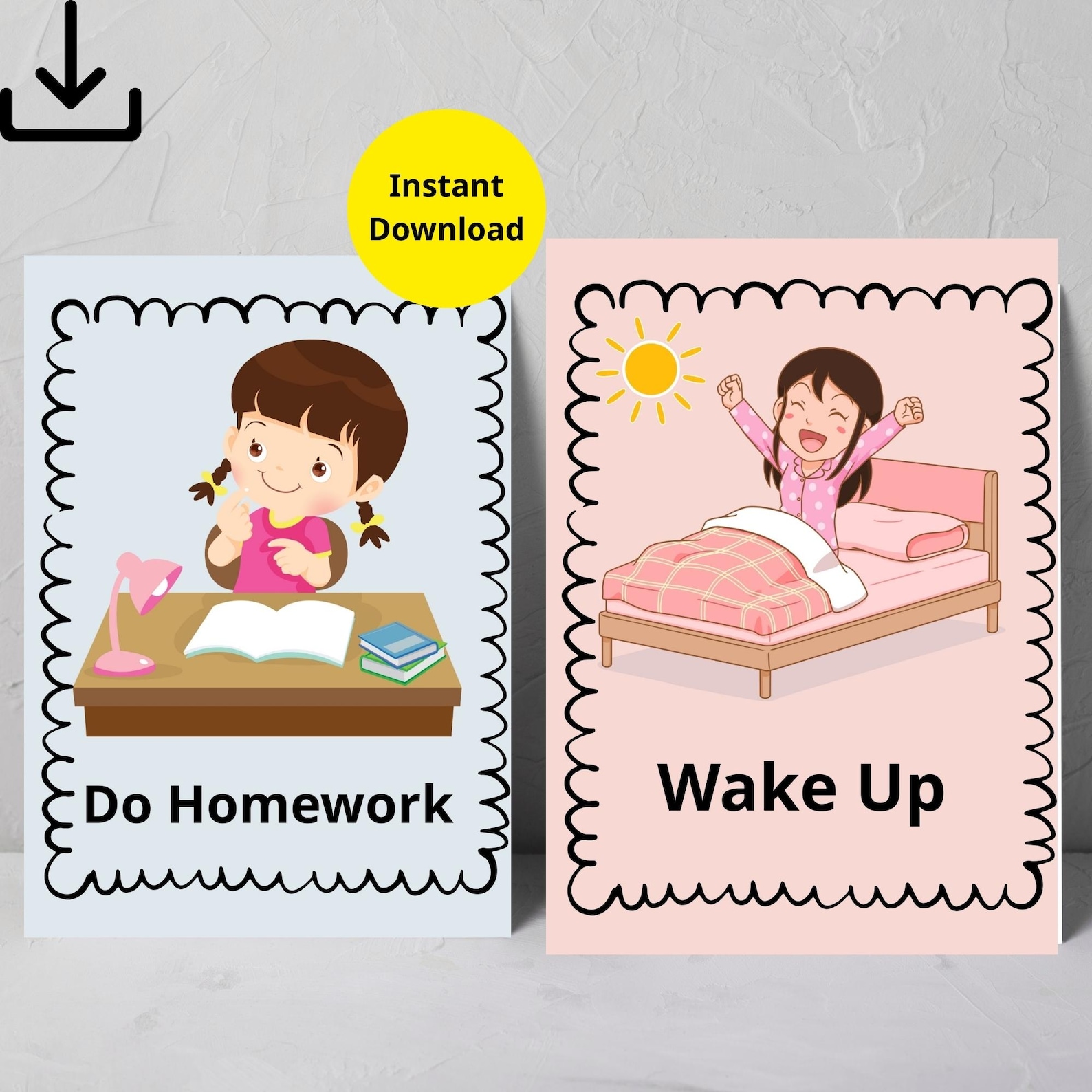 Montessori Daily Routine Flashcards: Printable Learning Cards for ...