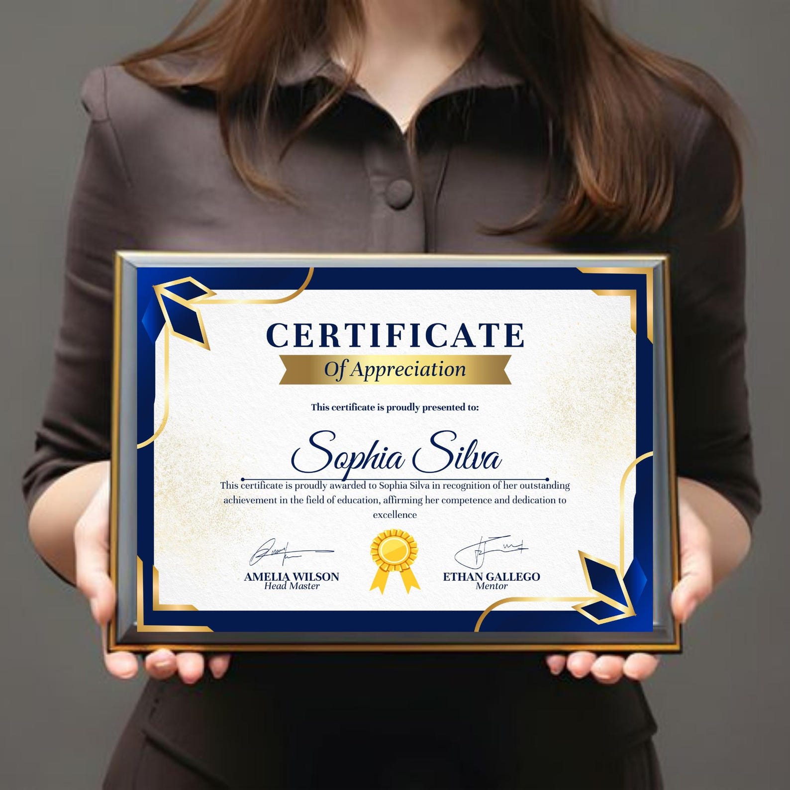 Personalized Certificate of Appreciation: Editable Canva Template ...