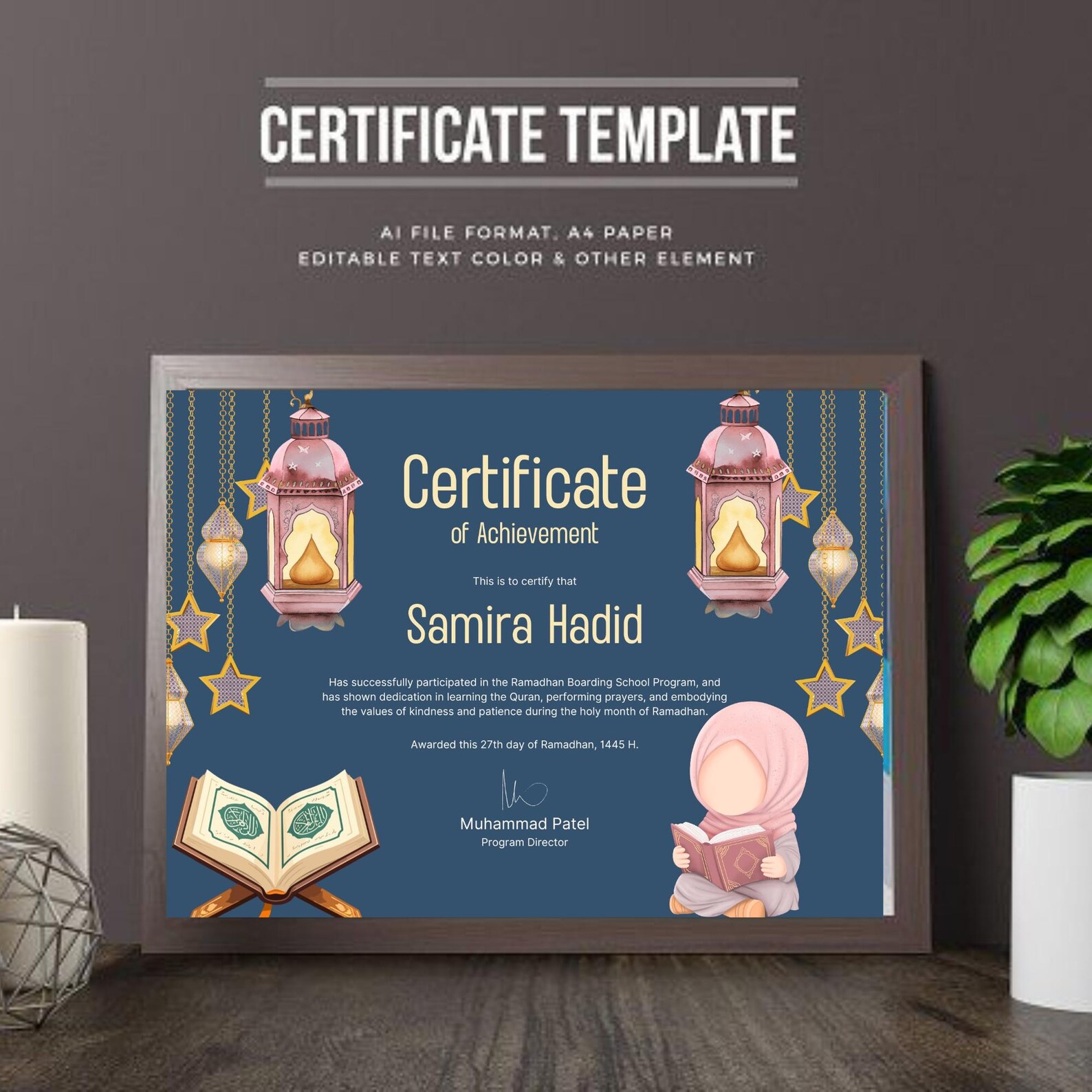 Personalized Ramadan Certificate: Islamic Kids Achievement Award ...