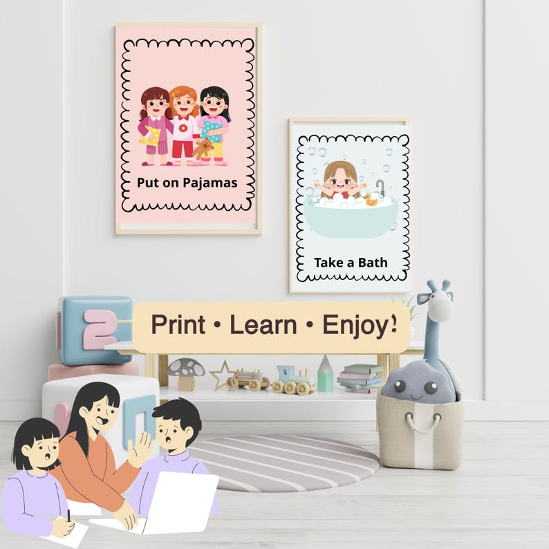 Montessori Daily Routine Flashcards: Printable Learning Cards for ...