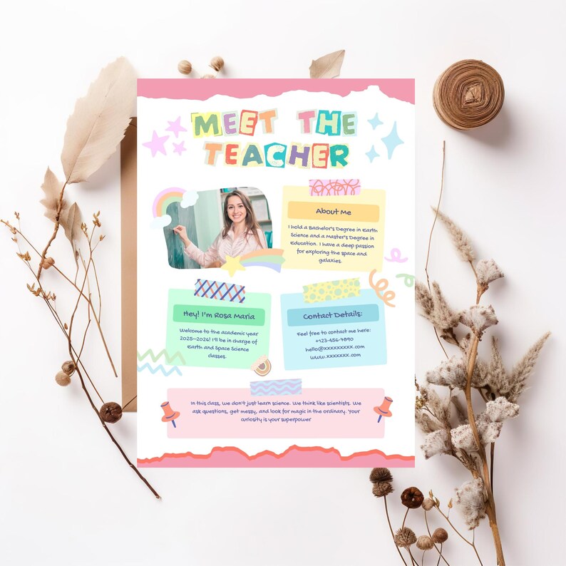 Meet the Teacher Template: Editable Back to School Flyer (digital ...