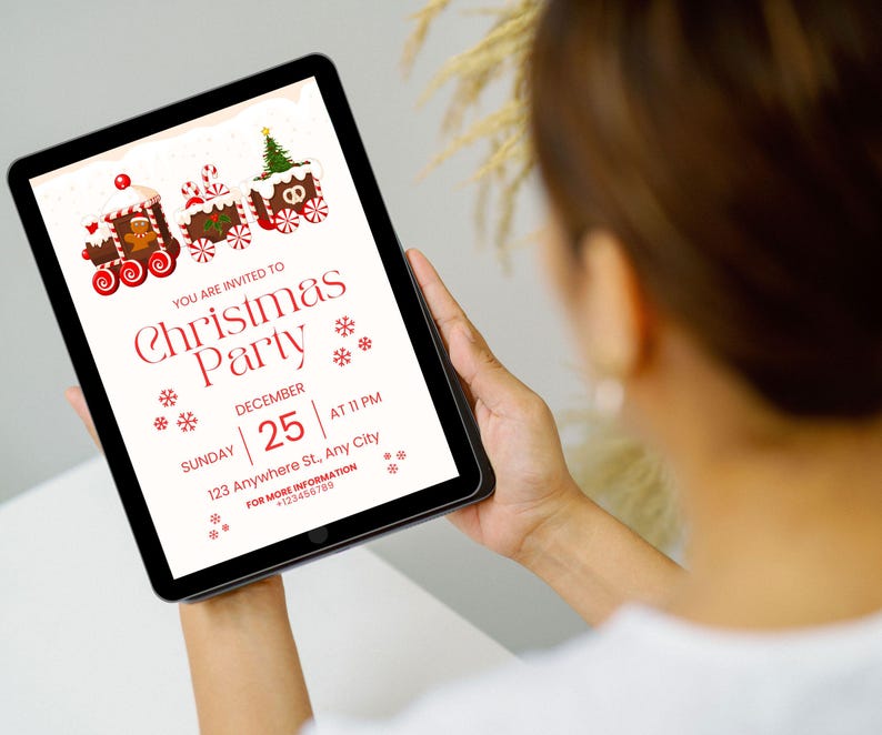 Christmas Party Invitation Holiday Invitation,christmas Card, Festive ...