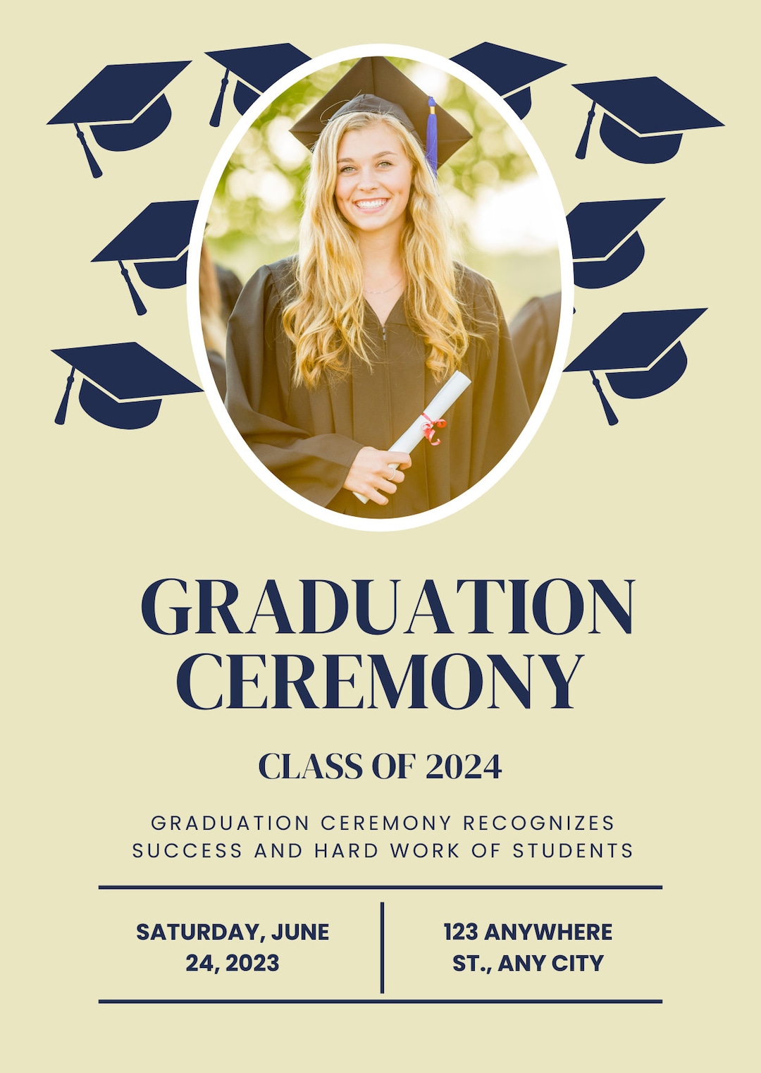 Graduation Ceremony Announcement Class of 2024 Graduation,graduation ...
