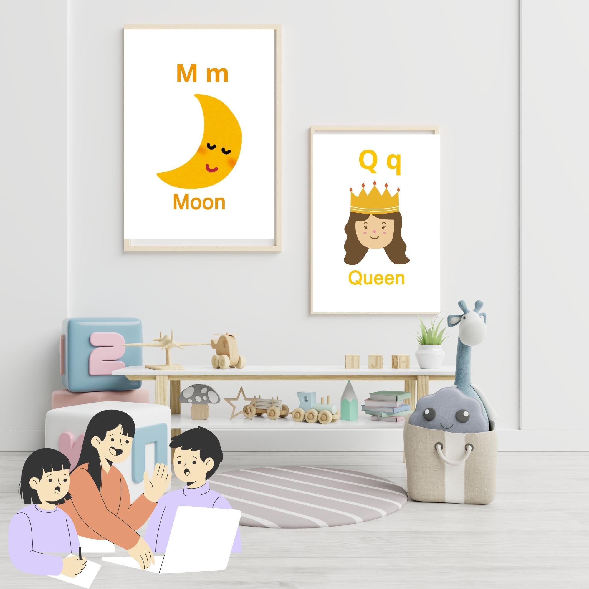 ABC Alphabet Flashcards: Fun English Learning Cards (digital Download ...