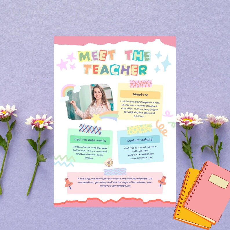 Meet the Teacher Template: Editable Back to School Flyer (digital ...