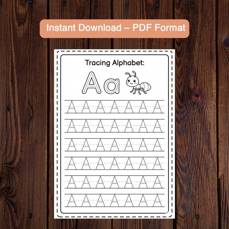 Alphabet Tracing Worksheets – Preschool Handwriting Practice (PDF ...