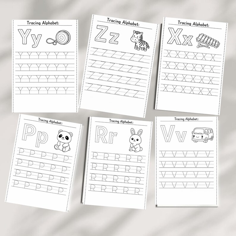 Alphabet Tracing Worksheets – Preschool Handwriting Practice (PDF ...