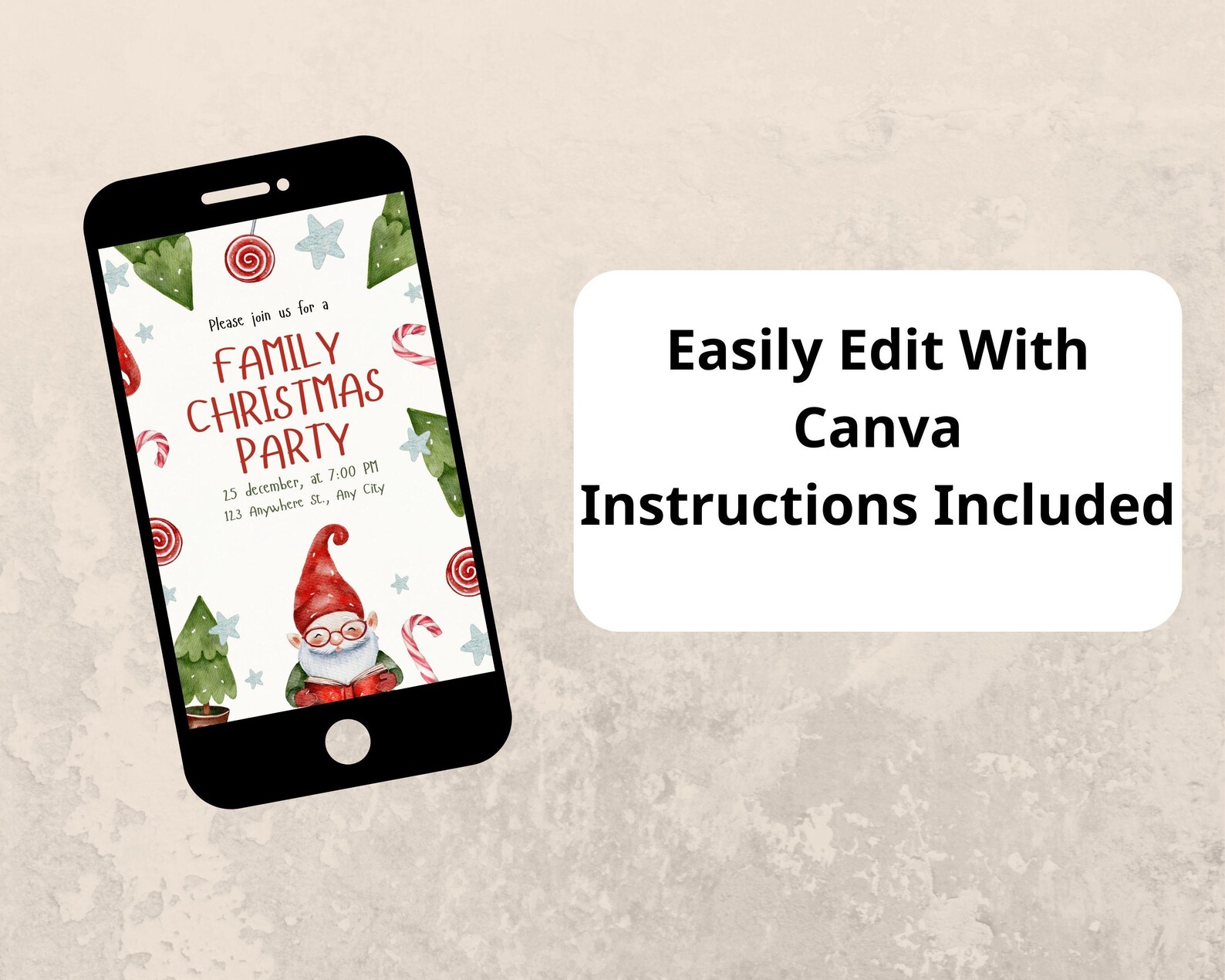 Illustrated Family Christmas Party Invitation Christmas ,family ...