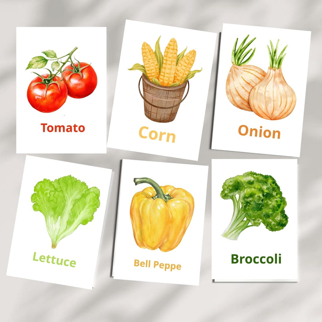 Cartes-éclair sur les légumes – Apprentissage de l'anglais langue ...