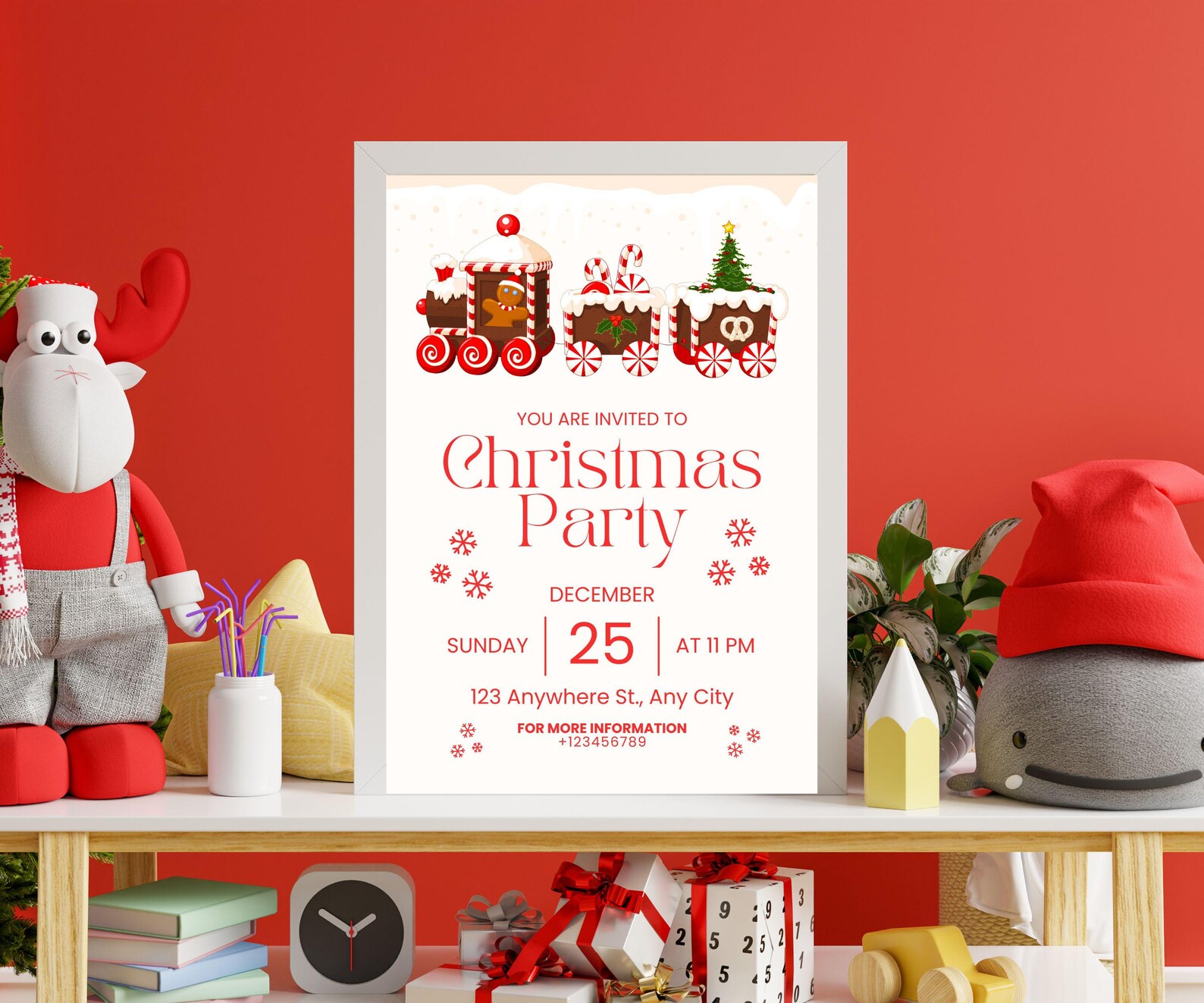 Christmas Party Invitation Holiday Invitation,christmas Card, Festive ...